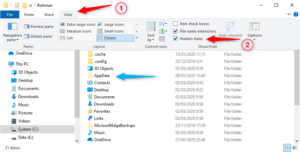 Lokasi Folder "AppData", dan Cara mudah Membukanya