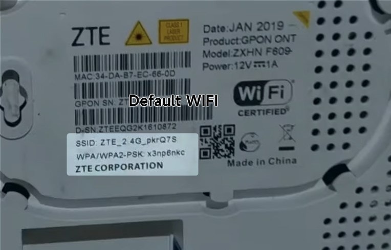 ZTE F609: Cara Login Username dan Password, 192.168.1.1